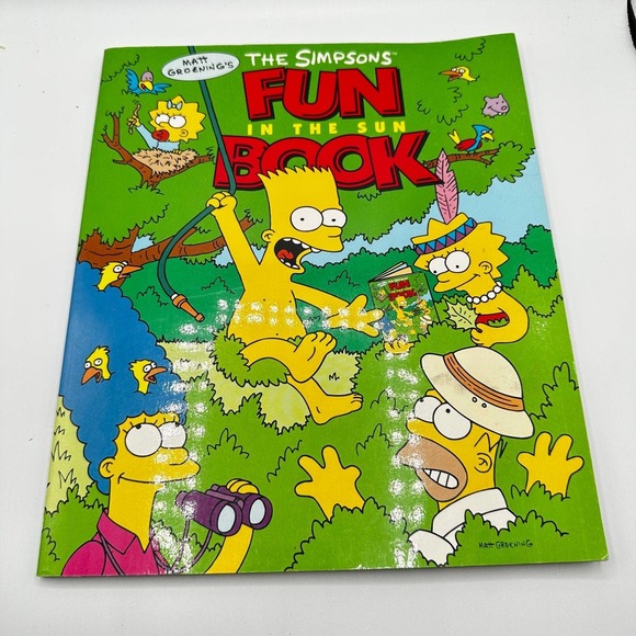 Simpsons | Accents | Vintage 99s The Simpsons Fun Book In The Sun ...